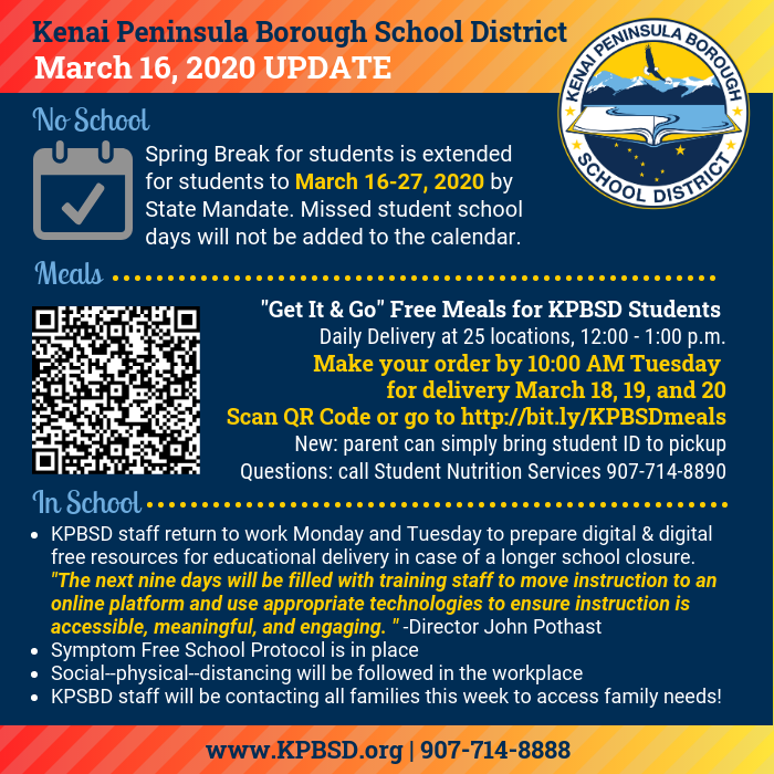 KPBSD UPDATE: March 16, 2020 - KPBSD Communications Field NotesKenai ...