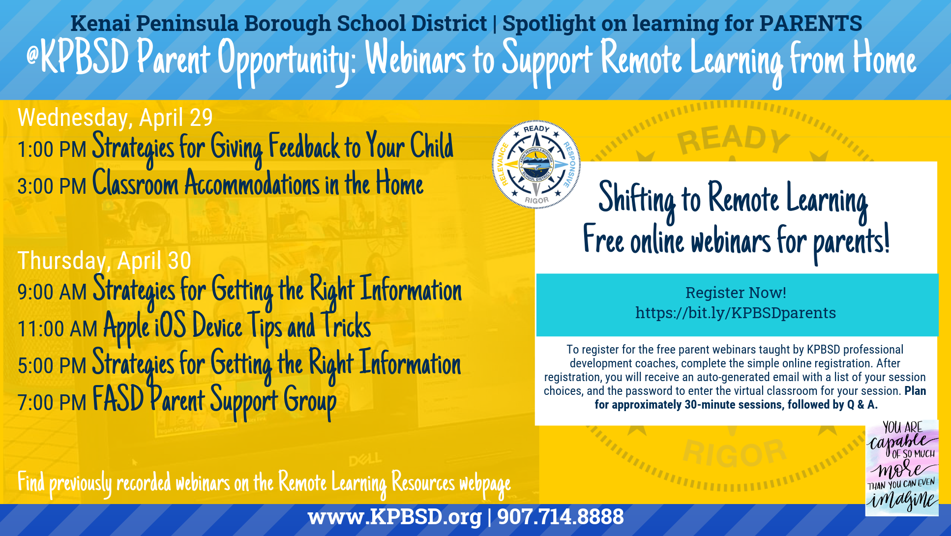 Free KPBSD webinars to support remote learning - KPBSD Communications ...