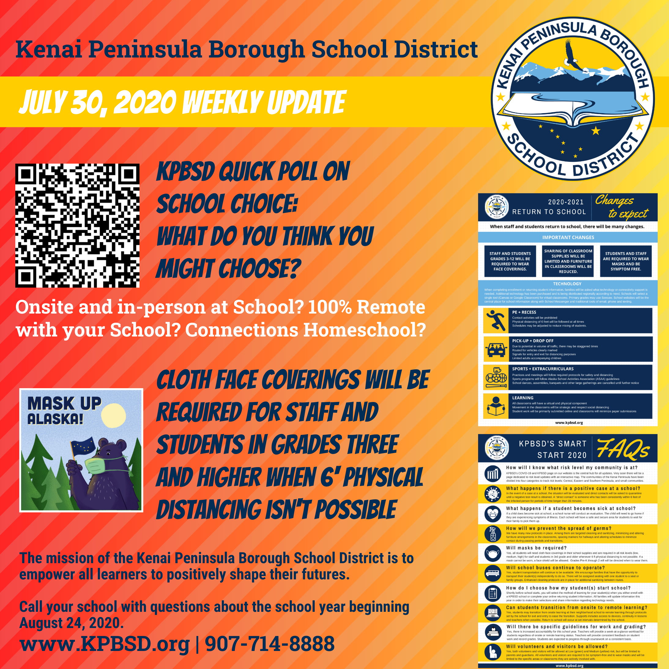 Weekly Update: a video, cloth face masks, a poll, a FAQ - KPBSD ...