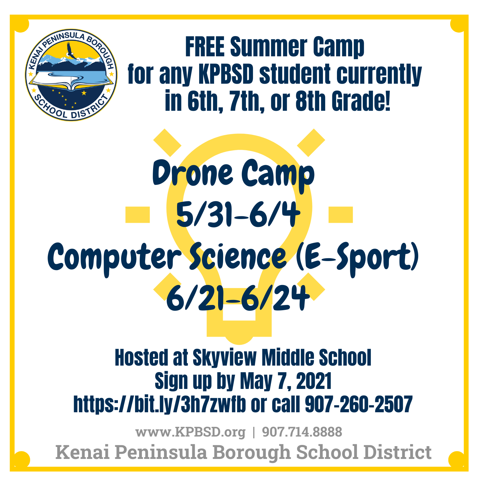 Drones and E-Sport Free Camps - KPBSD Communications Field NotesKenai ...